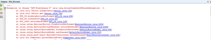Lỗi trong Java GUI: java.lang.ArrayIndexOutOfBoundsException ...