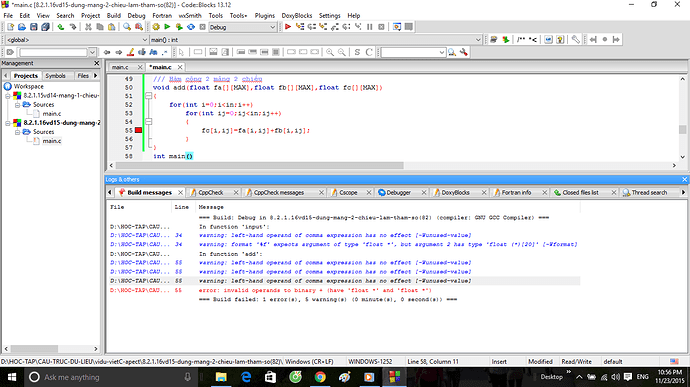 Gặp lỗi bài tập C - programming - Dạy Nhau Học