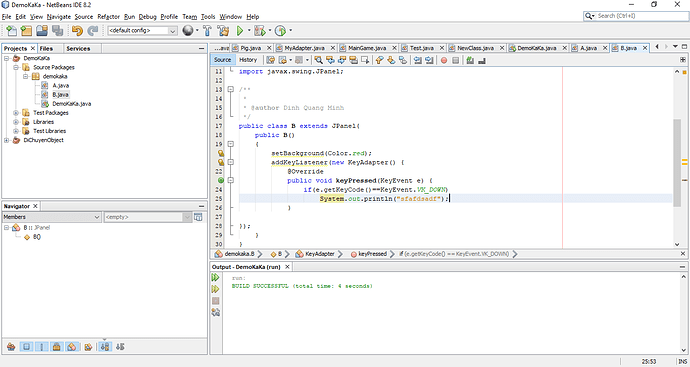 KeyAdapter trong java - programming - Dạy Nhau Học