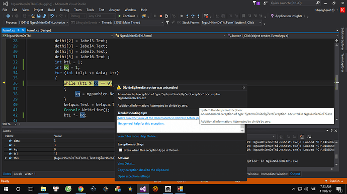 Sửa lỗi khi chạy c trình c#? - programming - Dạy Nhau Học