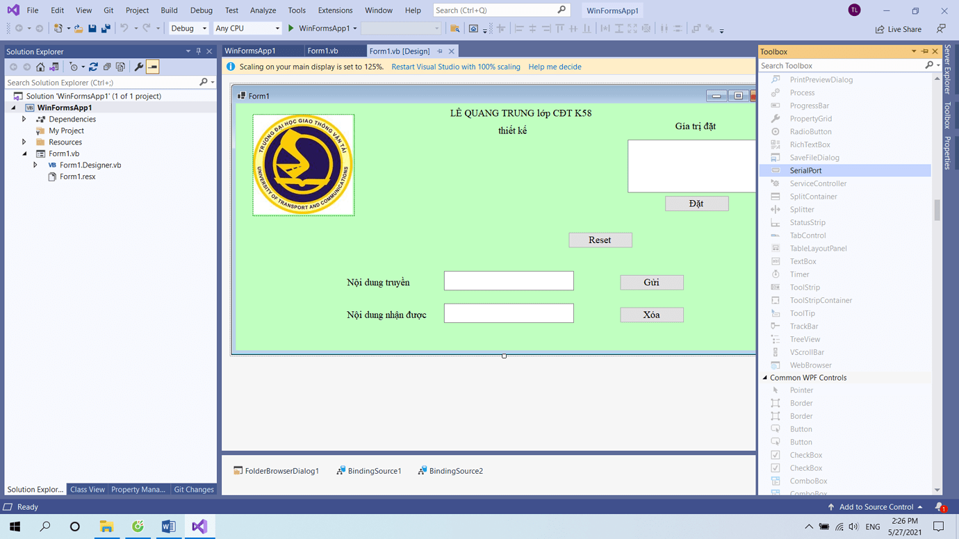 Toolbox rỗng trong visual studio 2017 - programming - Dạy Nhau Học