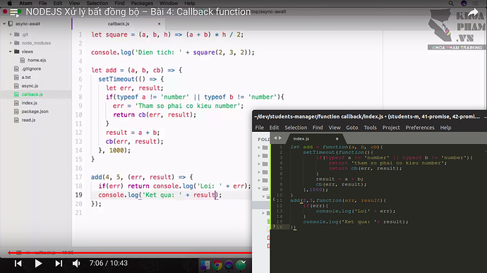 Hỏi về function và arrow function trong js - programming - Dạy Nhau Học