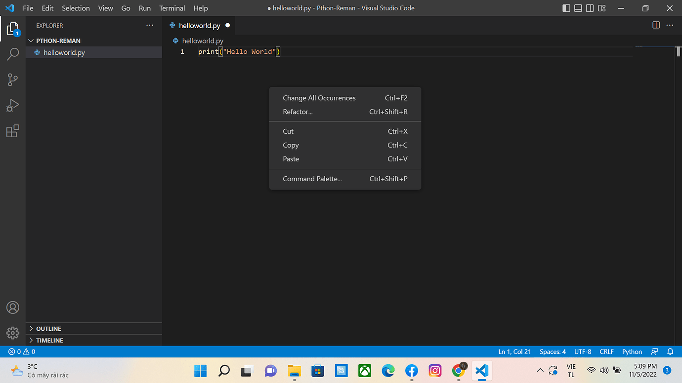 Không thể chạy code trên Visual Studio Code - programming - Dạy Nhau Học