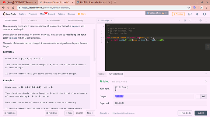 Thắc mắc về kết quả hàm trả về ở leetcode khác với kết quả chạy hàm ...
