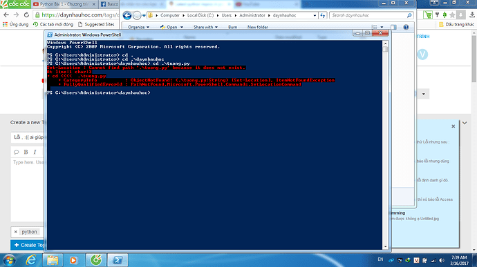 Lỗi không tìm thấy file python - programming - Dạy Nhau Học