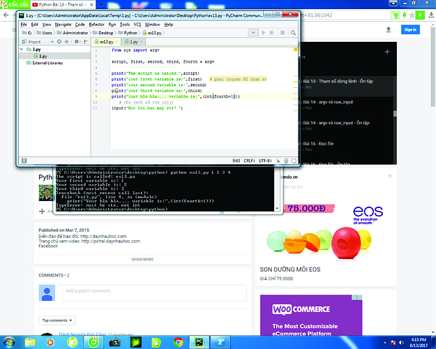 Lỗi Về Int Trong Python Programming Dạy Nhau Học 0517
