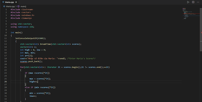 Identifier "scores" is undefined - programming - Dạy Nhau Học