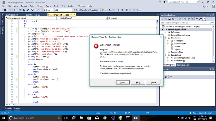 Sửa lỗi khi mở file - programming - Dạy Nhau Học