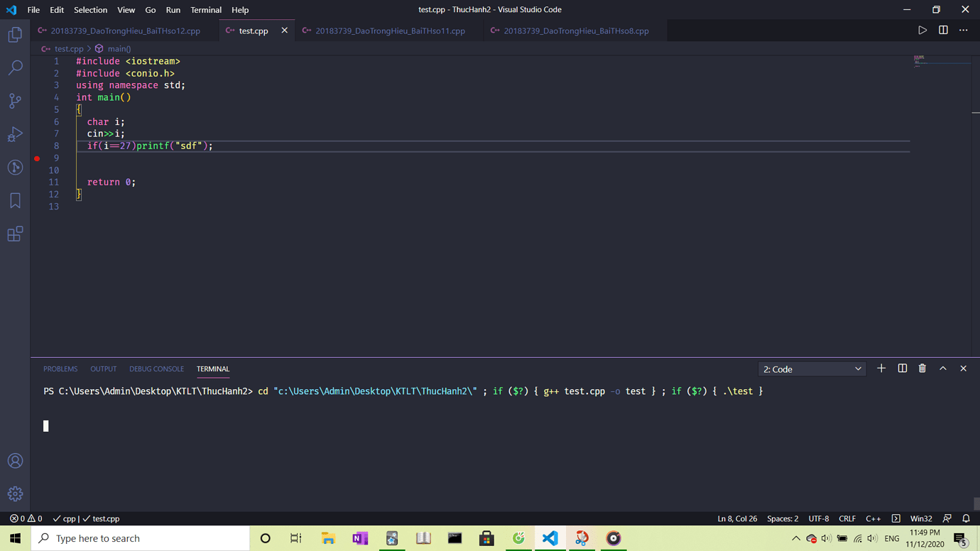 Lệnh bắt phím trong lập trình c - programming - Dạy Nhau Học