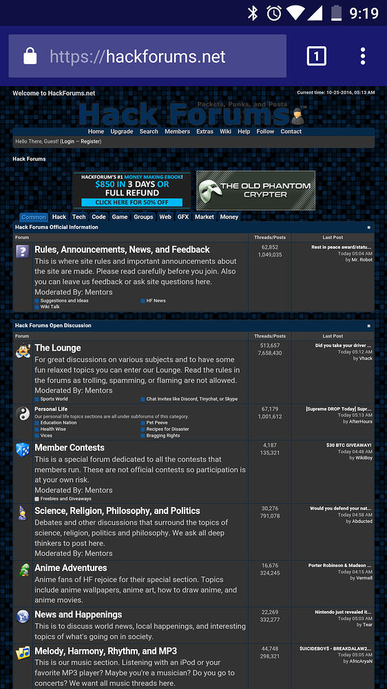 Cách truy cập hackforums.net - randomq - Dạy Nhau Học