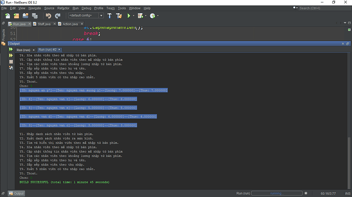 Output cách đều các thành phần - programming - Dạy Nhau Học
