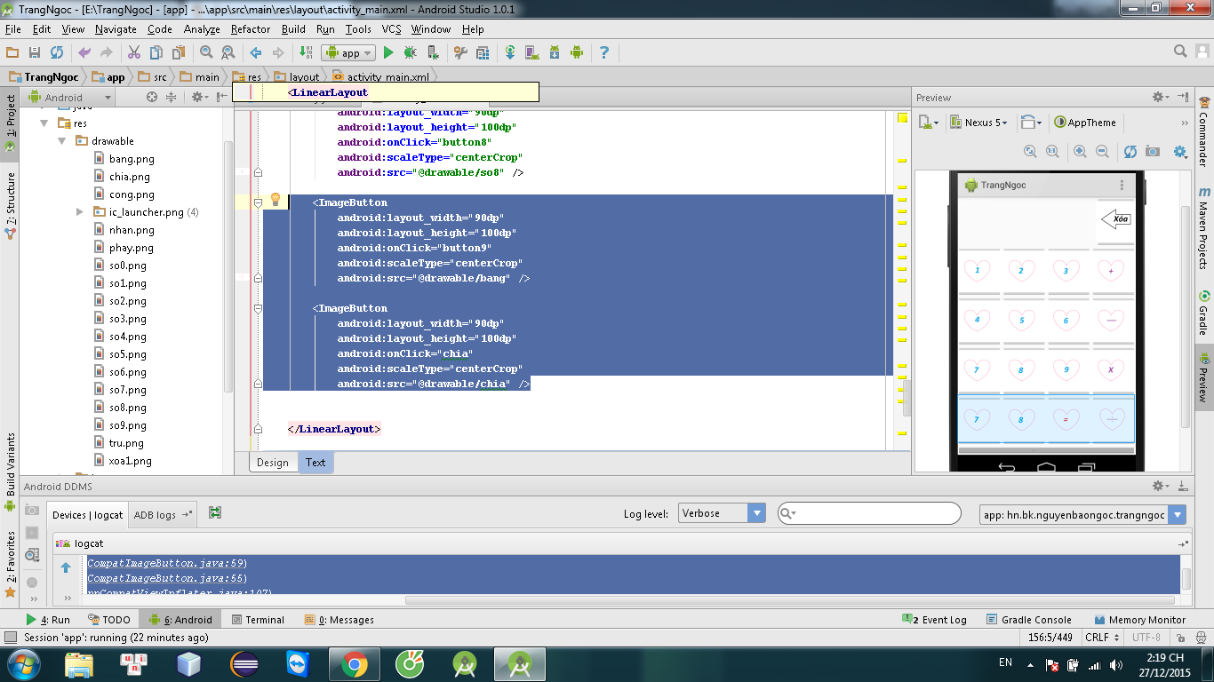 Lỗi AndroidRuntime: FATAL EXCEPTION trong lập trình Android - programming - Dạy Nhau Học