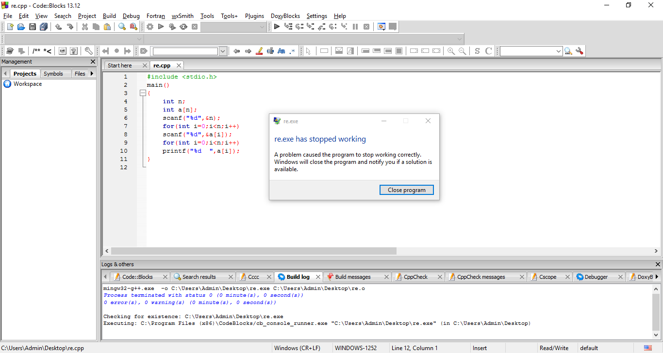 Lỗi Biên Dịch Khi Copy Code Từ Dev C Sang Code Blocks Programming
