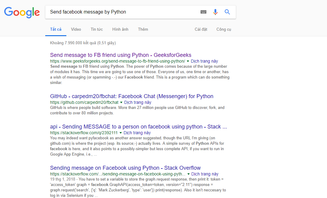 Send facebook message by Python - programming - Dạy Nhau Học