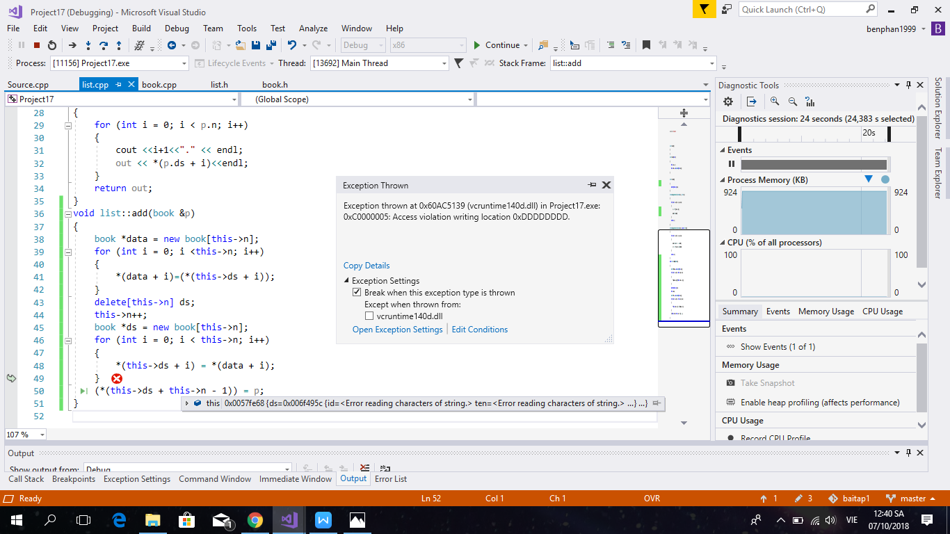 Lỗi error reading characters of string - programming - Dạy Nhau Học