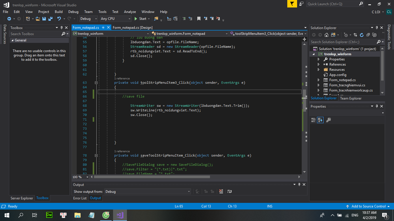 saveDiaLog trong winform c# - programming - Dạy Nhau Học
