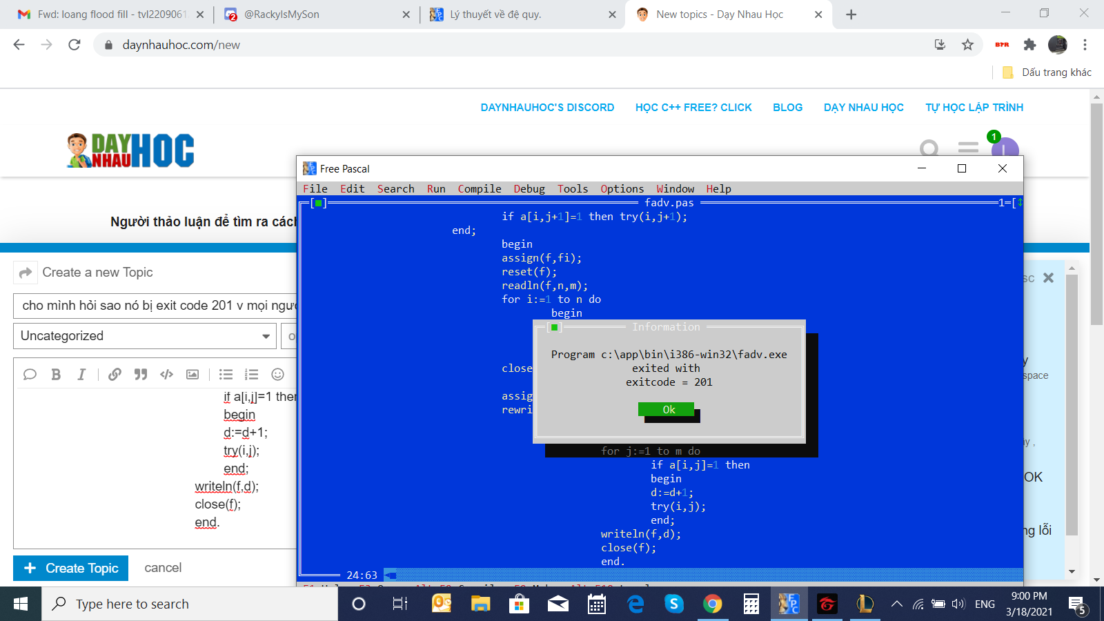 T i Sao Code B Exit Code 201 Programming D y Nhau H c T i Sao Code B Exit Code 201 Programming D y Nhau H c