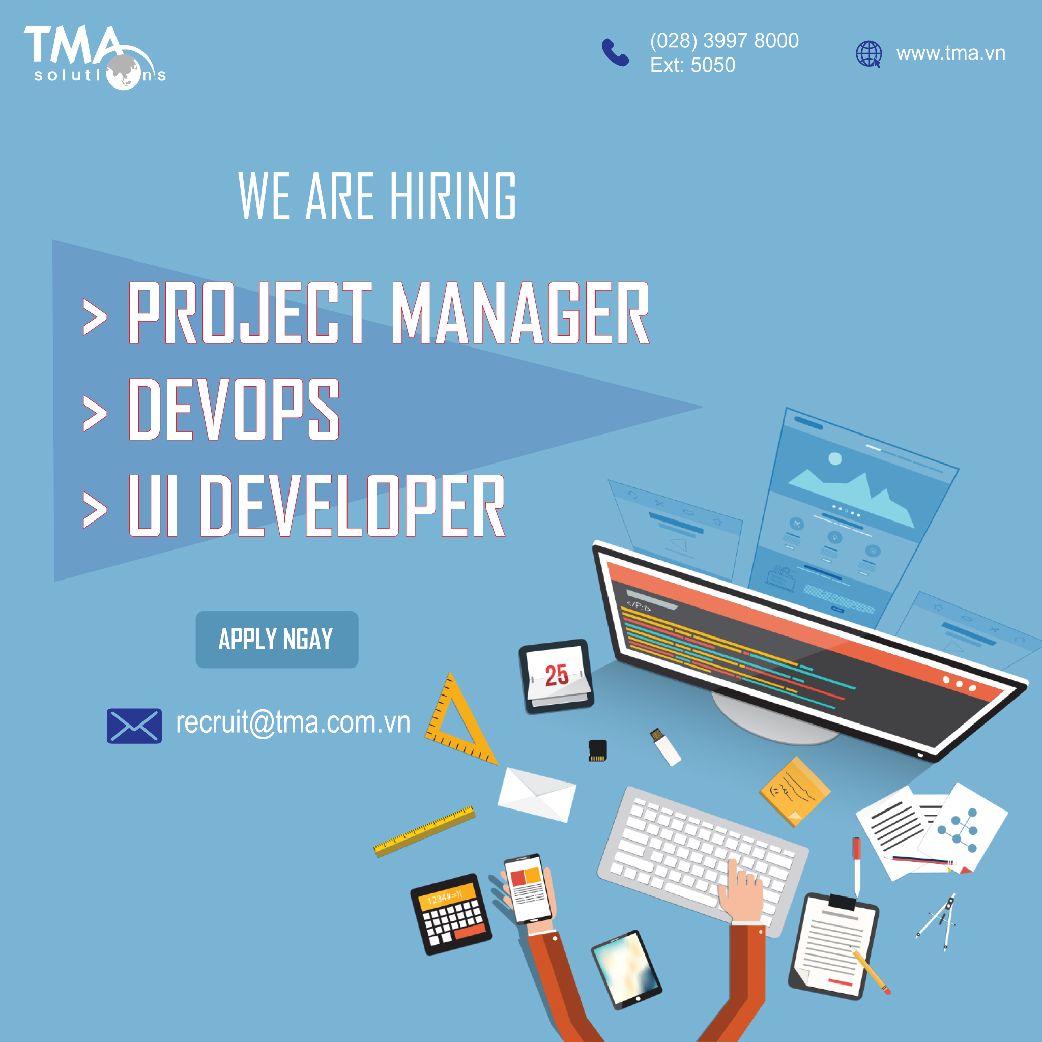 TMA Solutions Tuyển dụng DevOps, PM và Senior UI Developer - jobs - Dạy ...